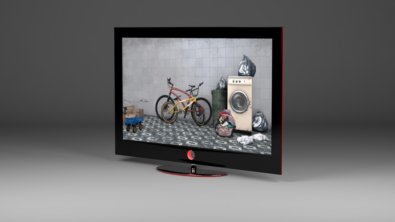 LG Scarlet TV Screen. Free 3D Model - .c4d .fbx - Free3D