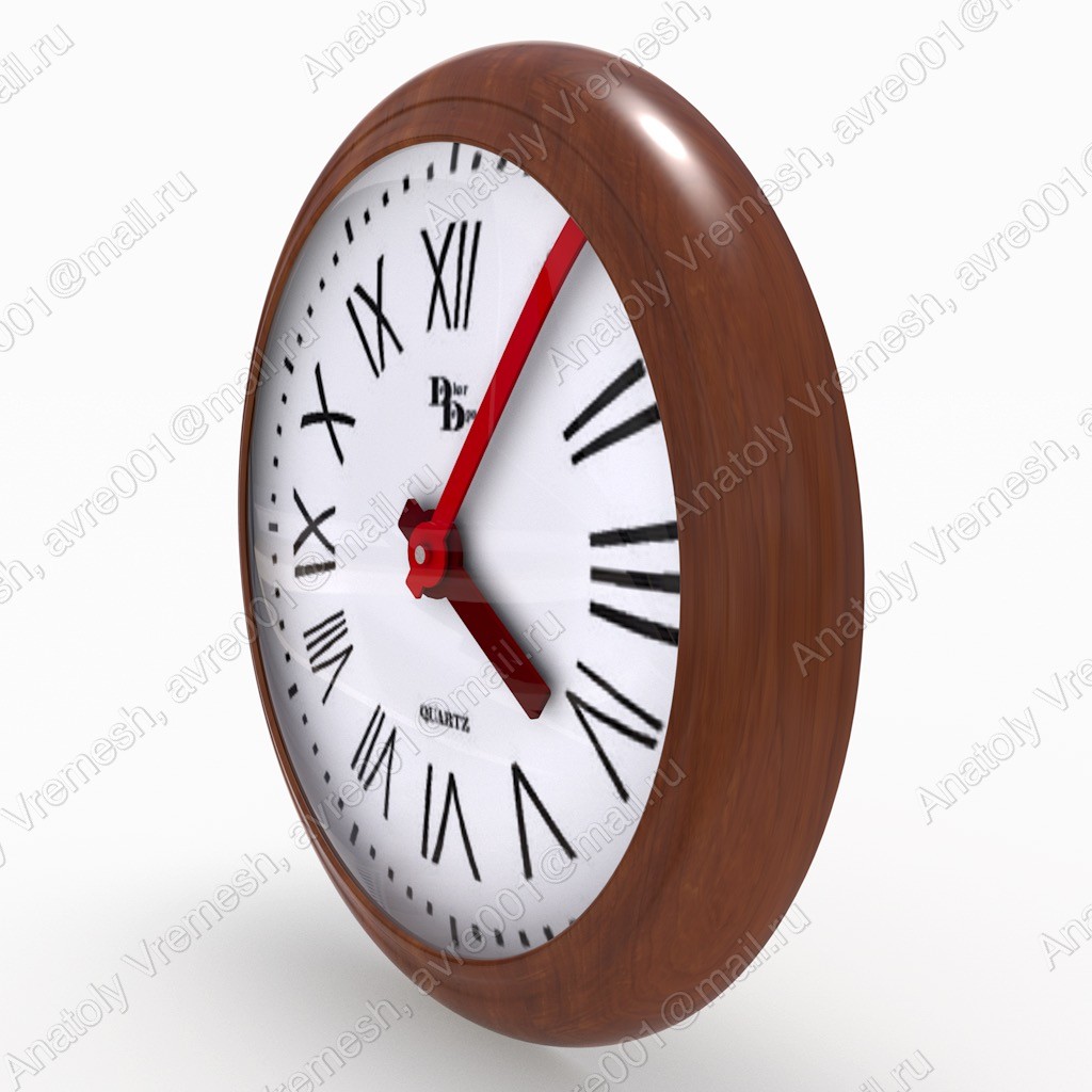 Wall Clock Free 3D Model - .c4d .3ds .fbx .obj - Free3D