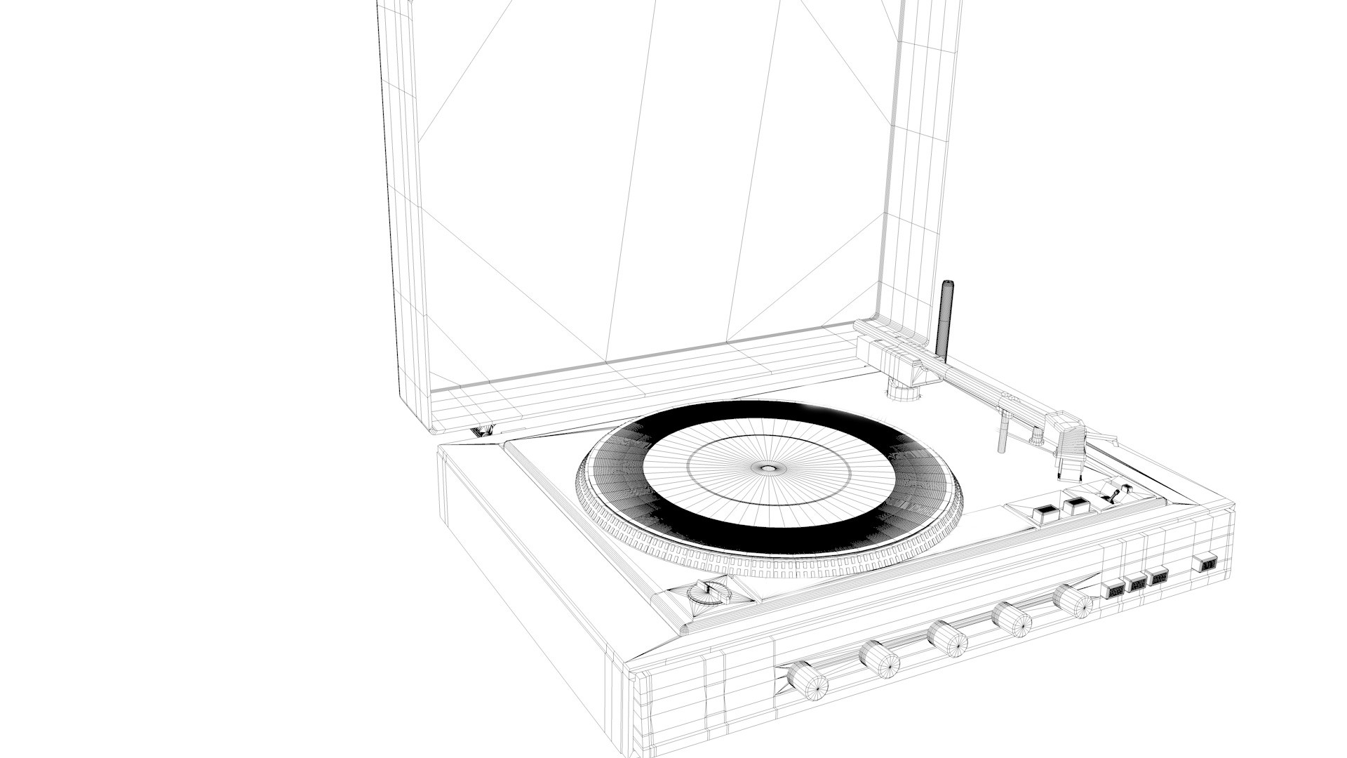 Classic Record Player Free 3D Model - .3ds .obj .fbx .dxf .c4d - Free3D