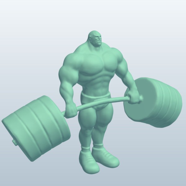 Fig strongmanBarbell v3 Free 3D Model - .obj .stl - Free3D
