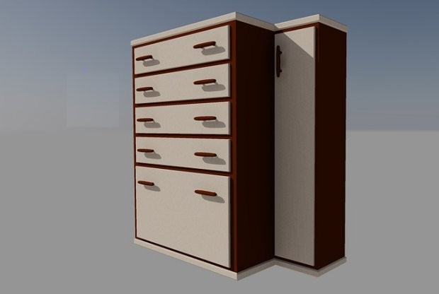 Chest of drawers Free 3D Model - .dwg .dxf .stl - Free3D