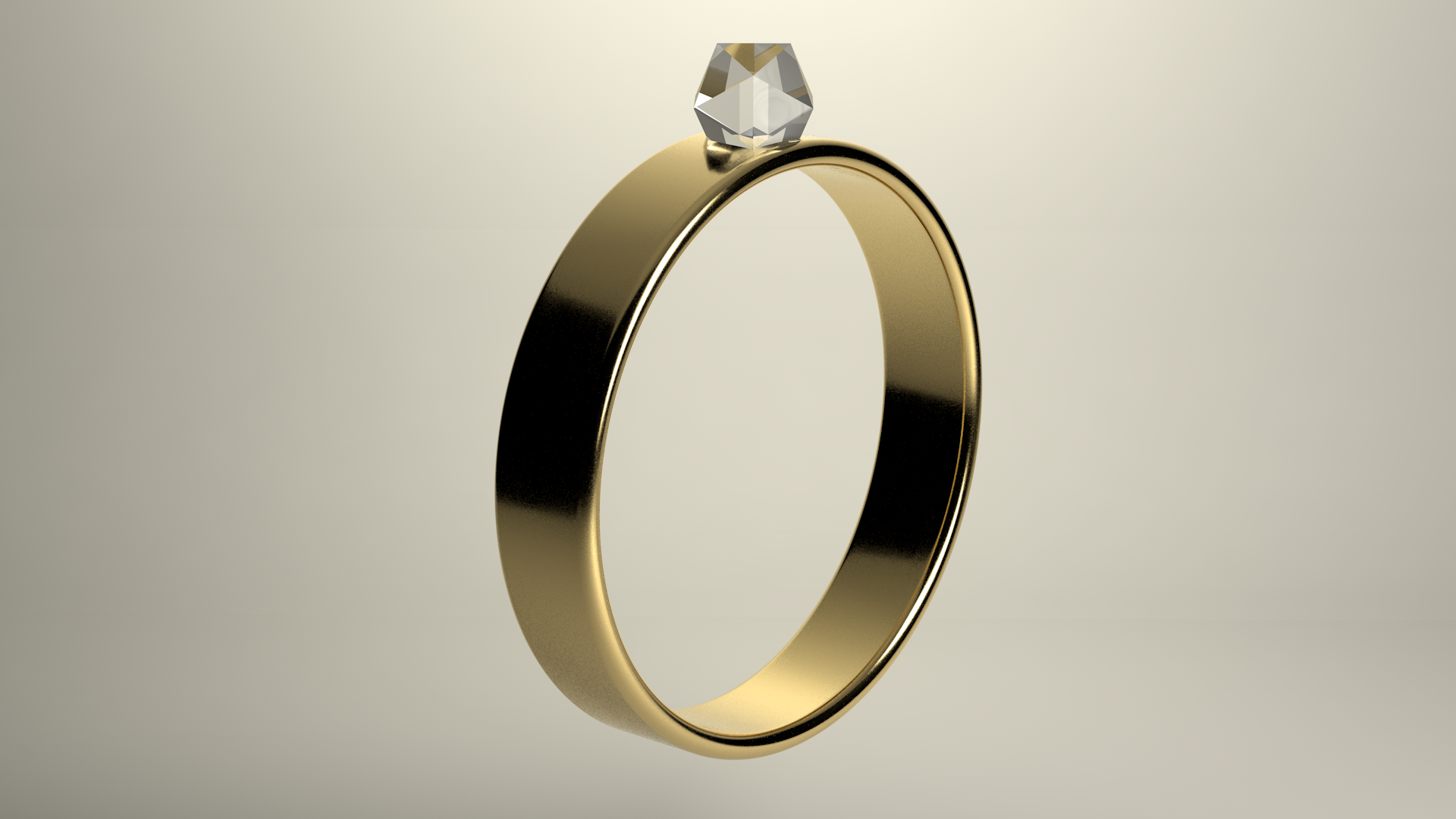 Simple ring with diamond Free 3D Model - .c4d - Free3D
