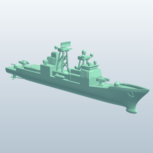 Naval Ship Cruiser USA v1 Free 3D Model - .obj .stl - Free3D