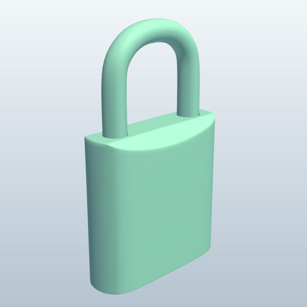 Simple padlock v1 Free 3D Model - .obj .stl - Free3D