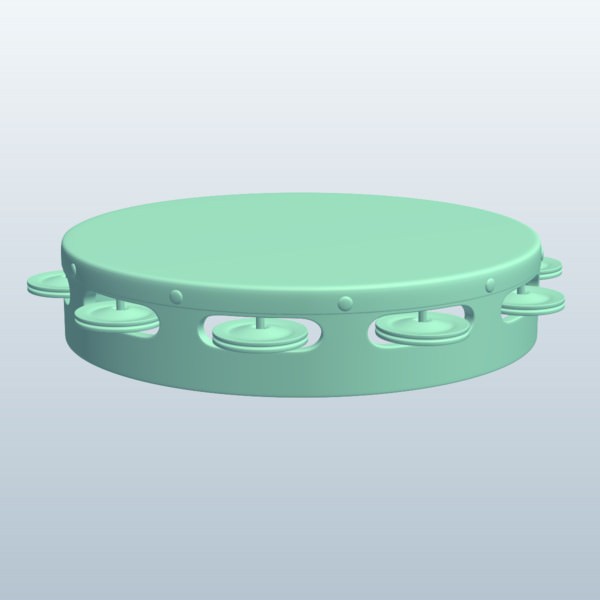Tambourine V1 Free 3D Model - .obj .stl - Free3D