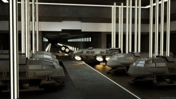 Futuristic Transport Shuttle (Rigged) Free 3D Model - .blend .fbx .3ds ...