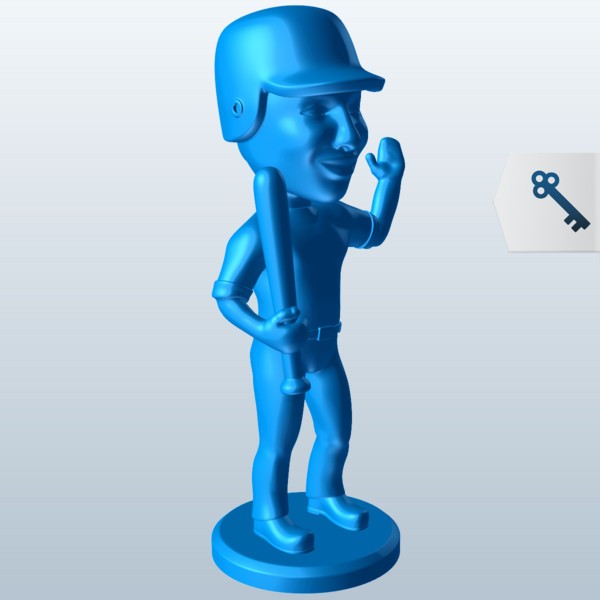 Baseball Player Bat on Shoulder v2 Free 3D Model - .obj .stl - Free3D