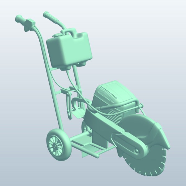 Gas 14 CutOff Saw with Trolley v1 Free 3D Model - .obj .stl - Free3D