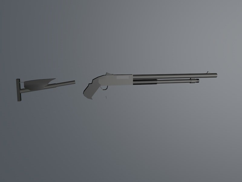 Shotgun Low Poly Pack #1 Free 3D Model - .3ds .obj .fbx .dxf - Free3D