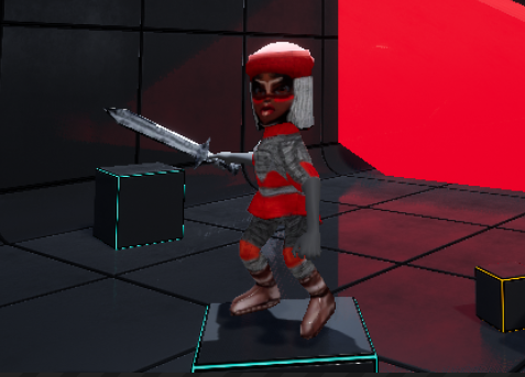 Free Low Poly Medieval Knight with Skeleton - Female Free 3D Model ...