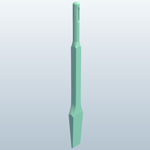 Standard Flat Chisel Point v1 Free 3D Model - .obj .stl - Free3D