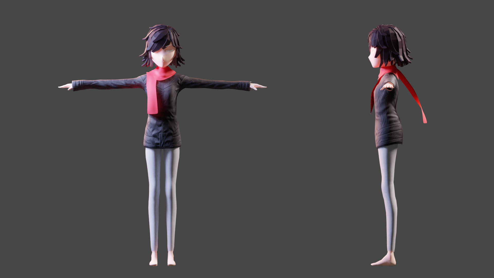 GIRL TOON Free 3D Model - .obj .fbx .blend - Free3D