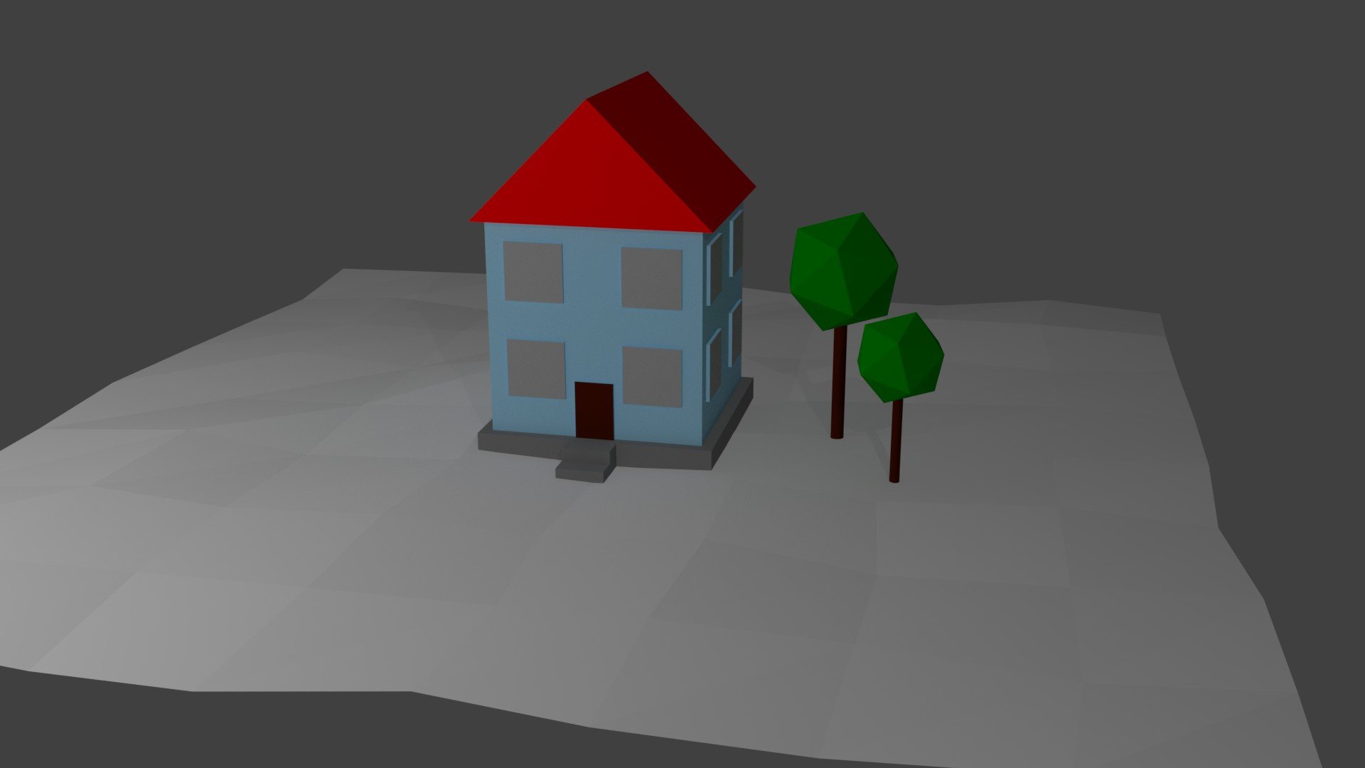 Low Poly House Free 3D Model - .3ds .obj .dae .blend .fbx .mtl - Free3D