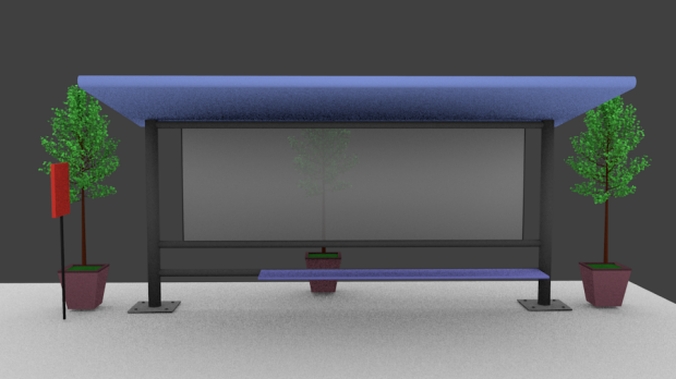 Bus Station Free 3D Model - .obj .dae .blend .fbx - Free3D