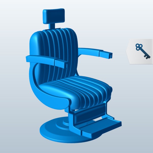 Barber s Chair V2 Free 3D Model - .obj .stl - Free3D