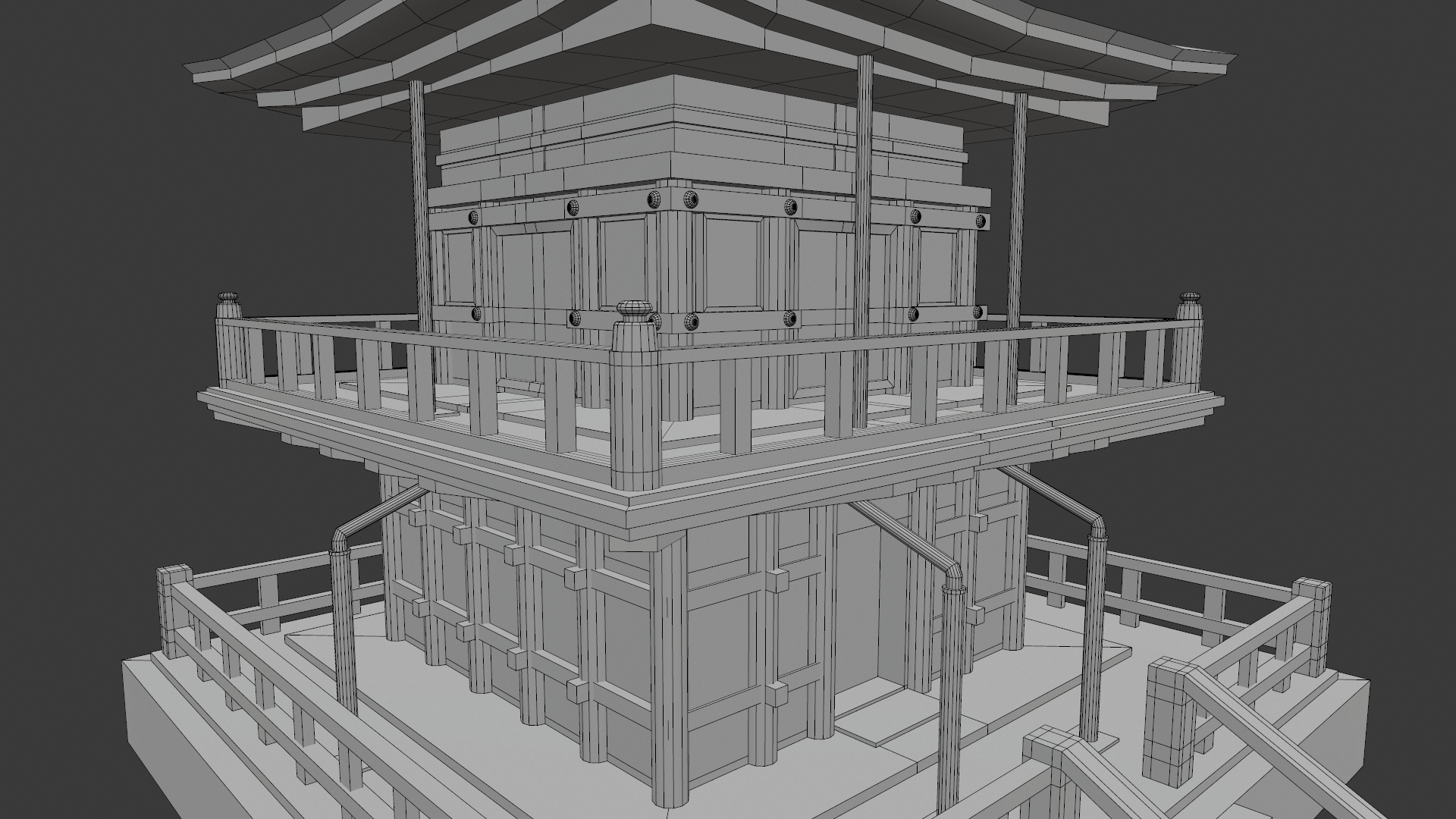 Japanese Temple Free 3D Model - .blende .obj .fbx - Free3D