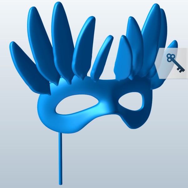 Simple mask on a stick V1 Free 3D Model - .obj .stl - Free3D