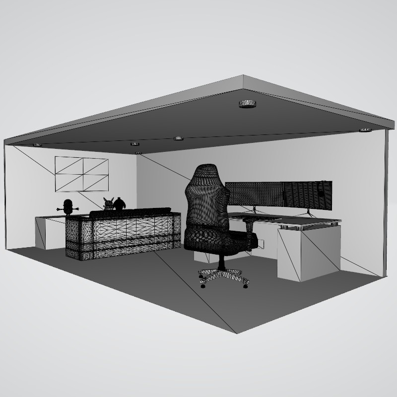 Gaming Room Free 3D Model - .blend .obj - Free3D