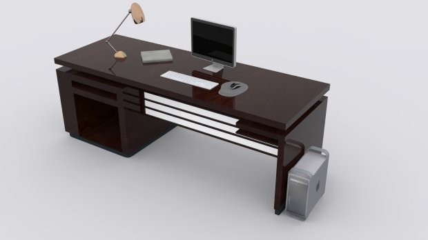 Modern Desk Free 3D Model - .max .fbx - Free3D