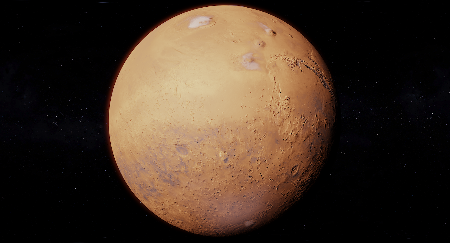 Mars Photorealistic 2K Free 3D Model - .blend .max .ma .c4d .fbx .obj ...