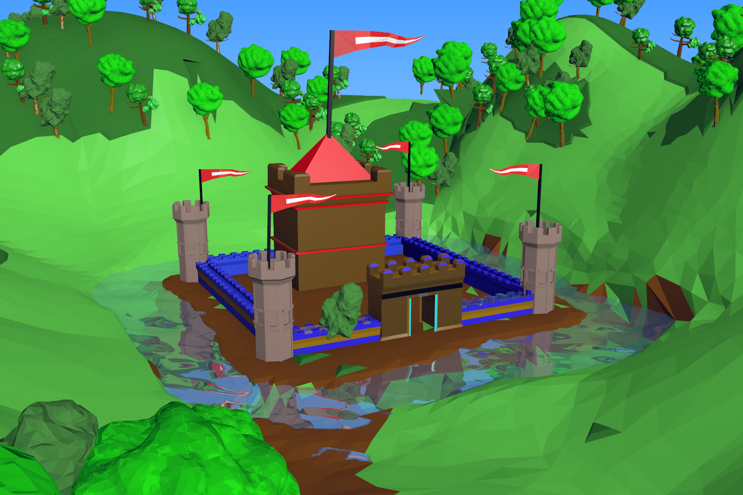 Fortress castle Free 3D Model - .blend .fbx - Free3D