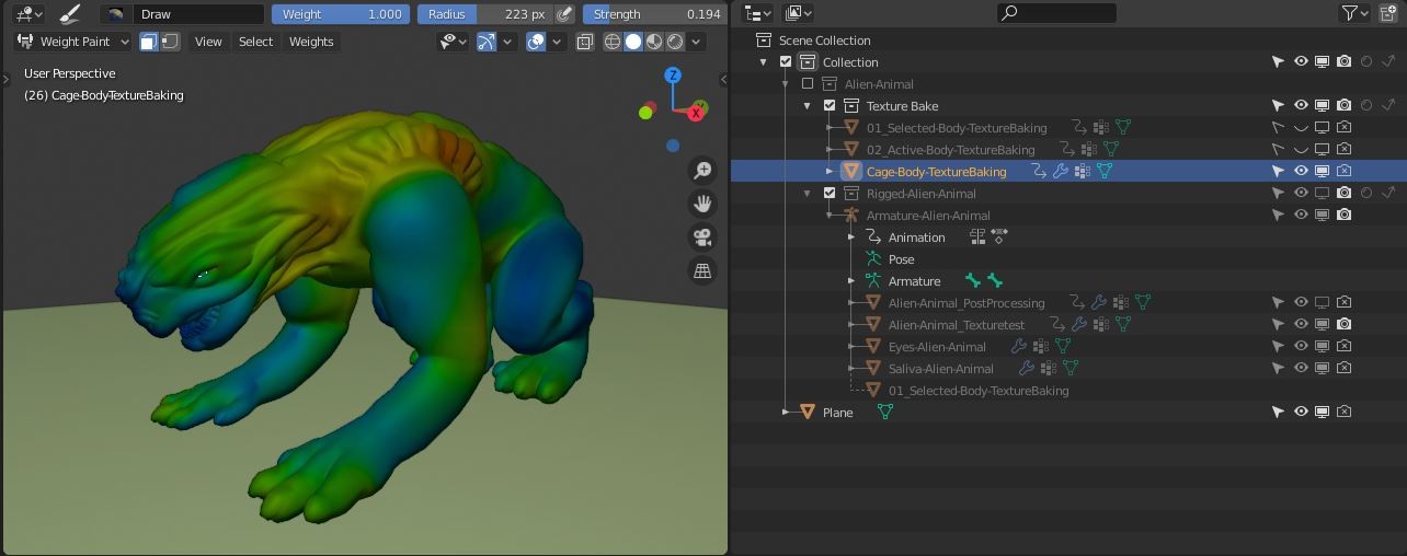 Alien Animal Update in Blender-2.8x Free 3D Model - .blend .unity .obj ...