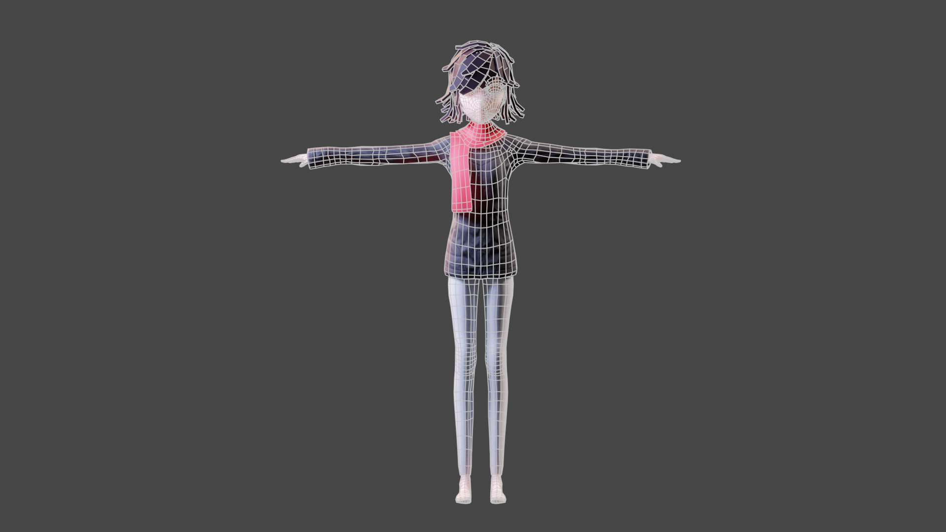 GIRL TOON Free 3D Model - .obj .fbx .blend - Free3D