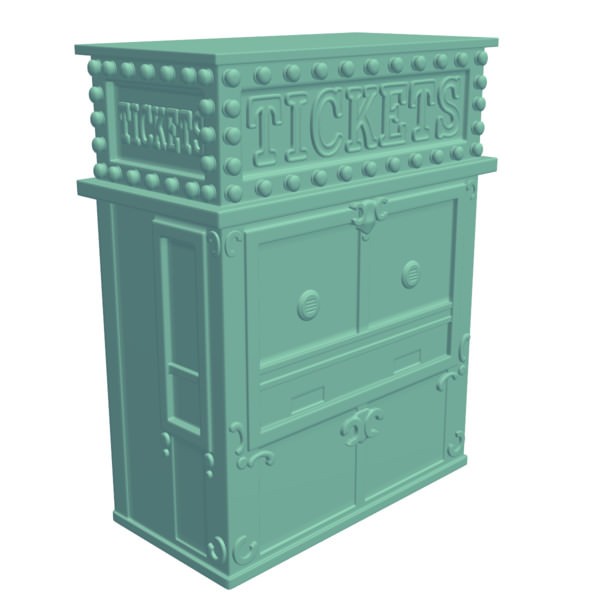 CarnivalTicketBooth v1 Free 3D Model - .obj .stl - Free3D