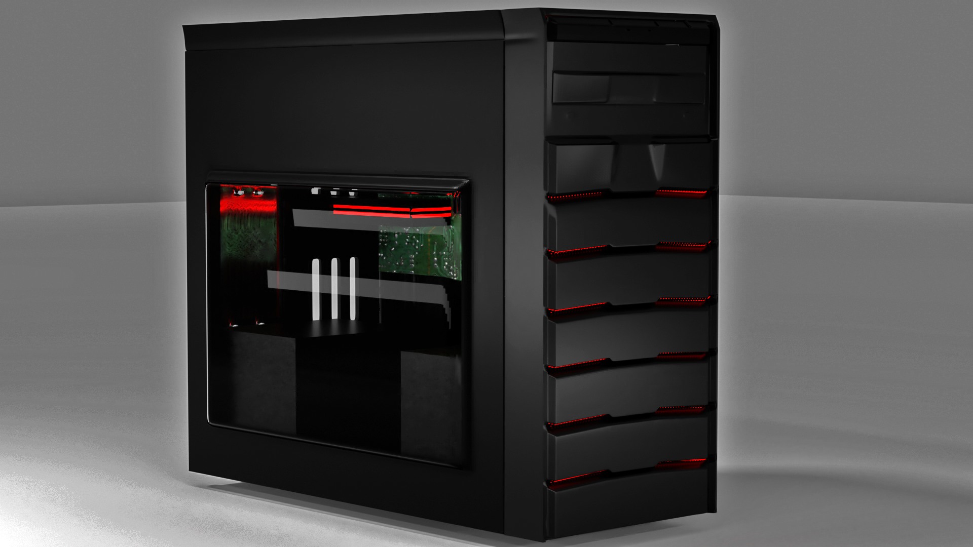 Pc Gaming Case Free 3D Model - .blend .obj - Free3D