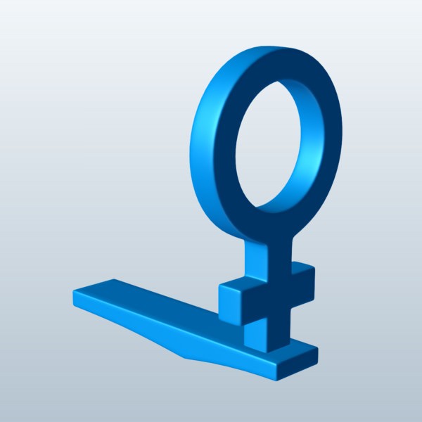 Female Sign v1 Free 3D Model - .obj .stl - Free3D