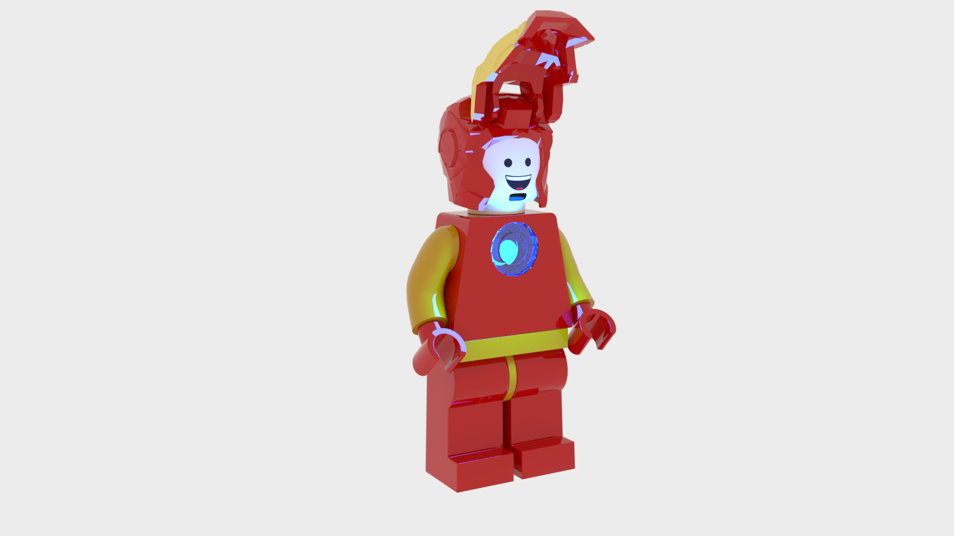Lego iron man Free 3D Model - .blend - Free3D