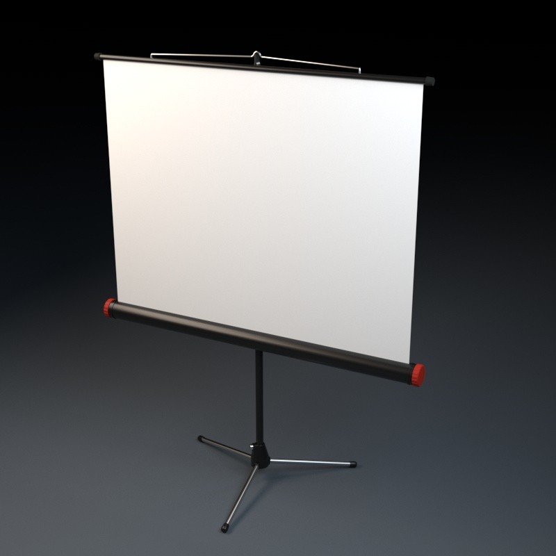 Projector Screen Free 3D Model - .c4d .obj - Free3D