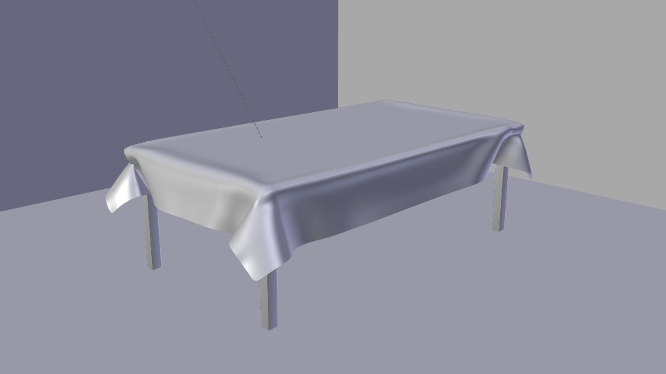 Table with tablecloth Free 3D Model - .3ds .obj .dae .blend .fbx .mtl ...