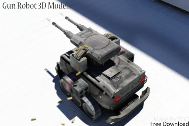 GUN Robot Free 3D Model - .3ds .obj .max .fbx .mtl .dxf - Free3D