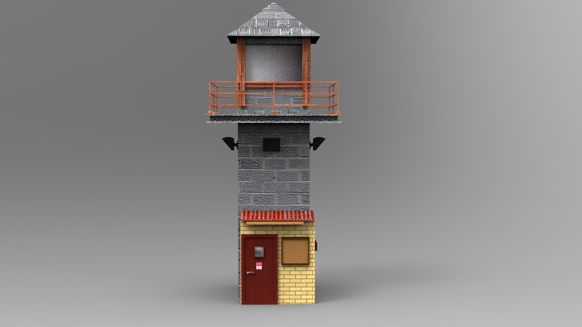 Prison Watchtower Free 3D Model - .obj .mb .fbx - Free3D