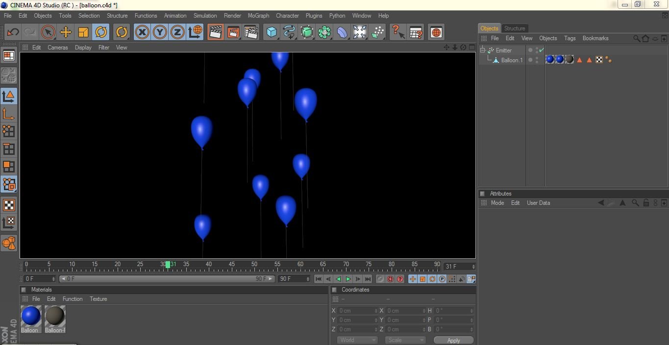Particle Balloons Free 3D Model - .3ds .c4d .fbx - Free3D