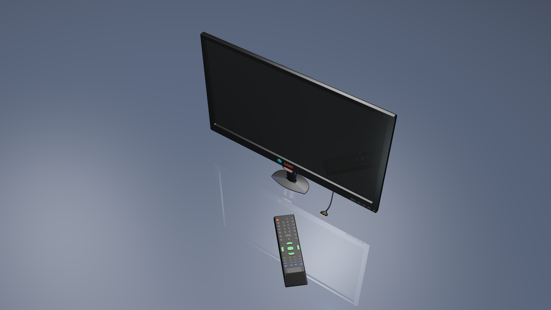 LED Telivision with Remot Free 3D Model - .3ds .obj .blend .fbx - Free3D