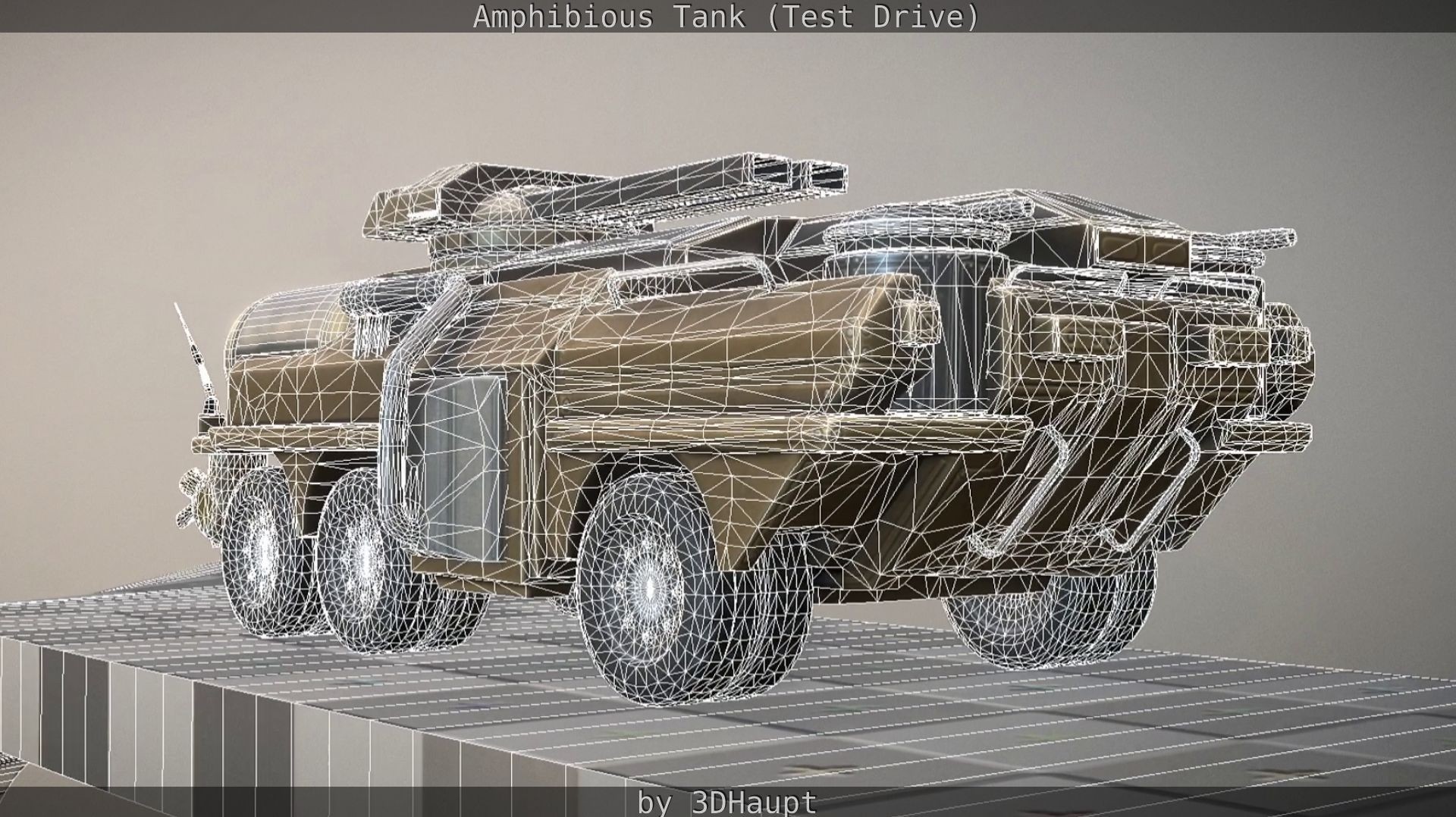 Amphibious Tank (Test Drive) Free 3D Model - .blend .jpg - Free3D
