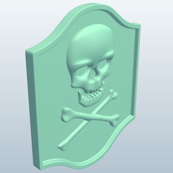 A taberna assina os ossos do crânio v1 modelo 3D gratuito - .obj .stl ...