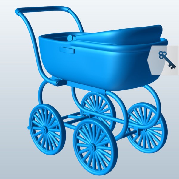 Pram uncovered v1 Free 3D Model - .obj .stl - Free3D