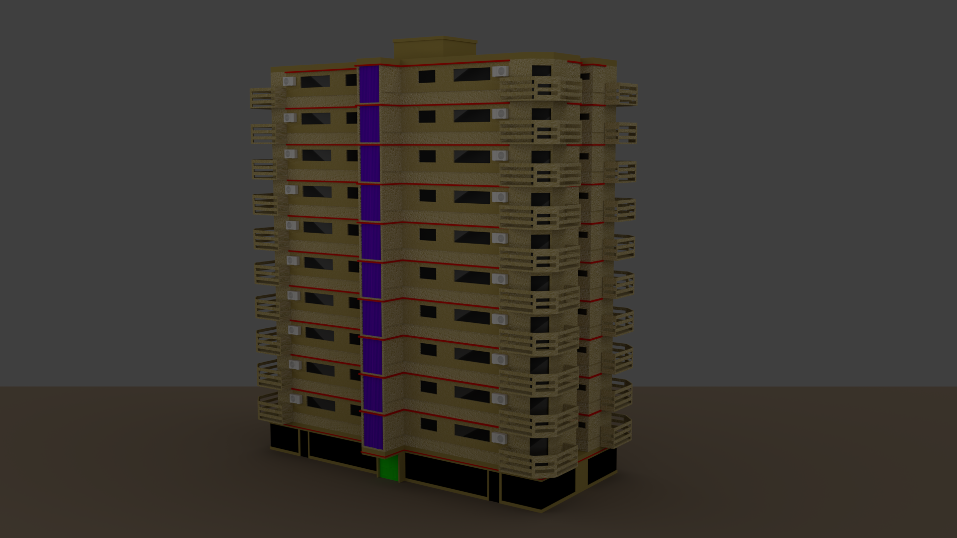 Building 10 Story High Free 3D Model - .blend .fbx - Free3D