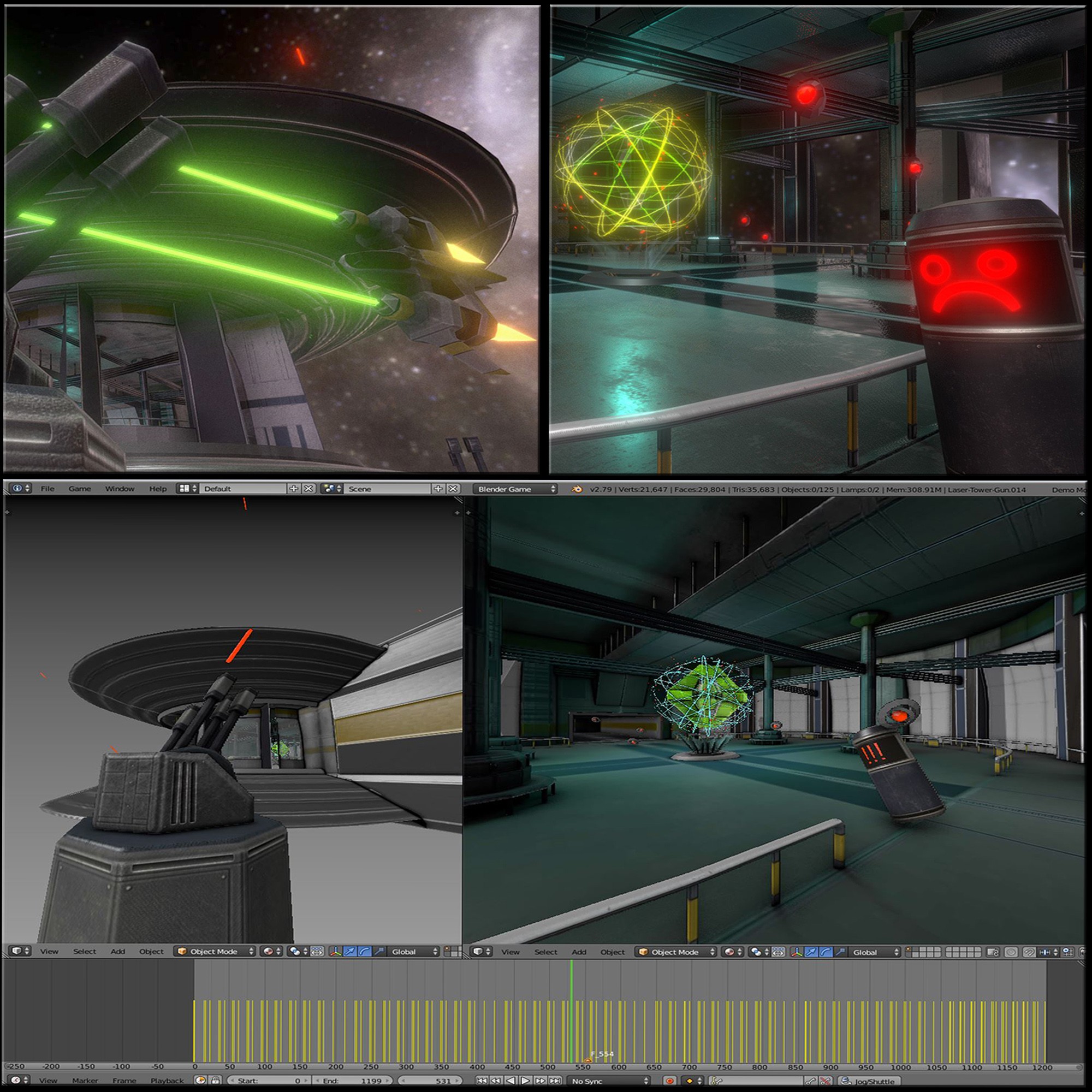 Space Station Scene Free 3D Model - .x .wrl .obj .abc .dae .tbscene ...