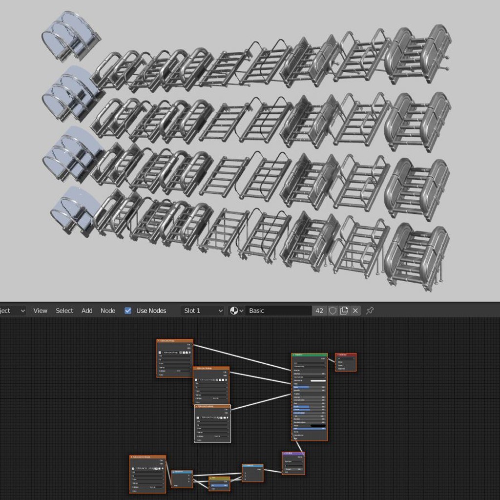 Modular Sci-Fi Stairs (Basic Version) Free 3D Model - .fbx .x3d .wrl ...