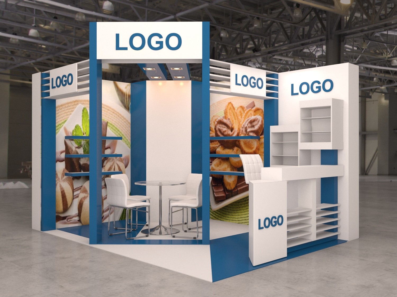Exhibition Stand Free 3D Model - .max - Free3D