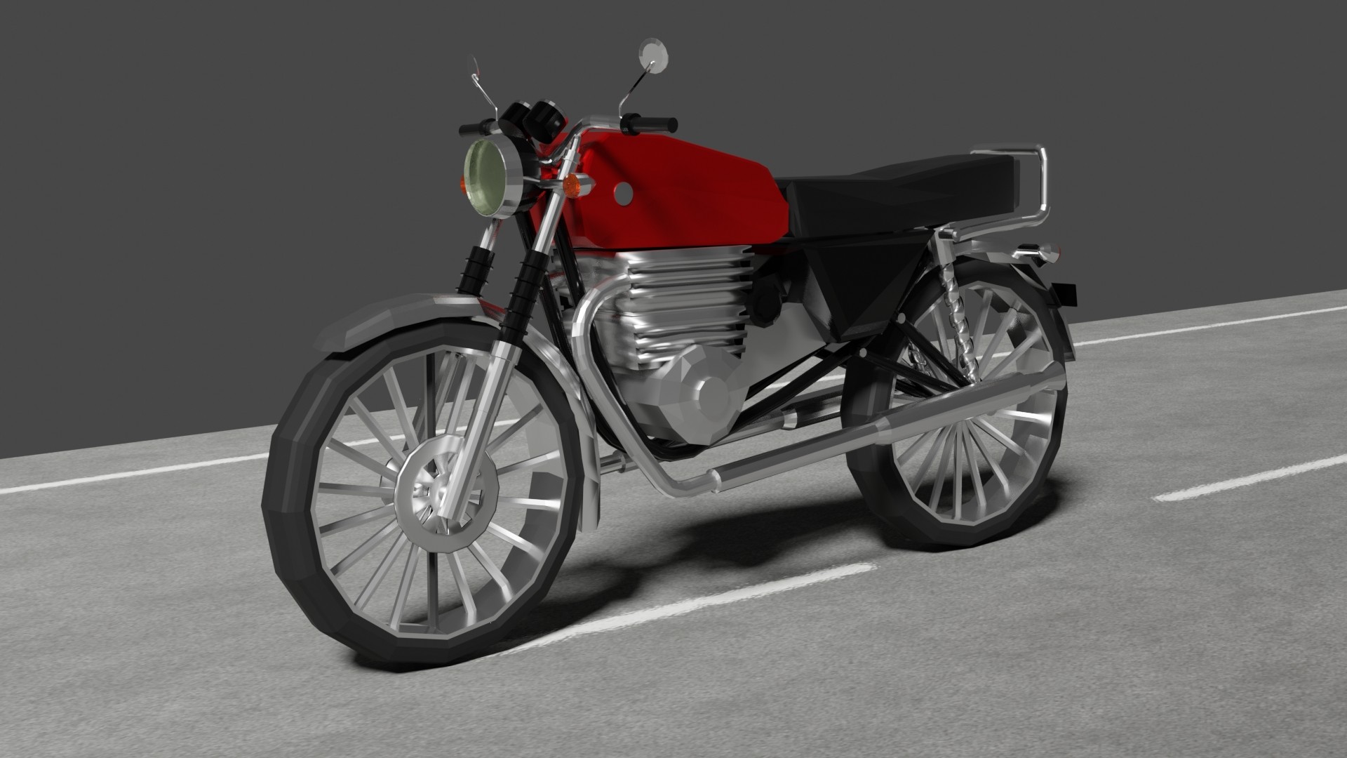 Simple Motorcycle 2 Free 3D Model - .blend - Free3D