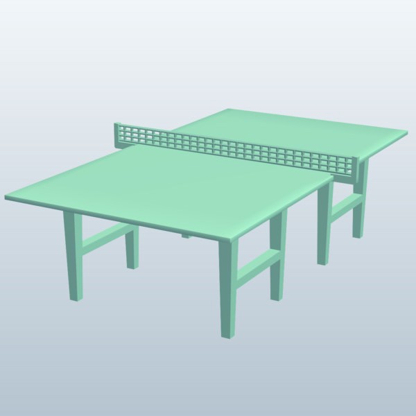 Table Tennis Table v2 Free 3D Model - .obj .stl - Free3D