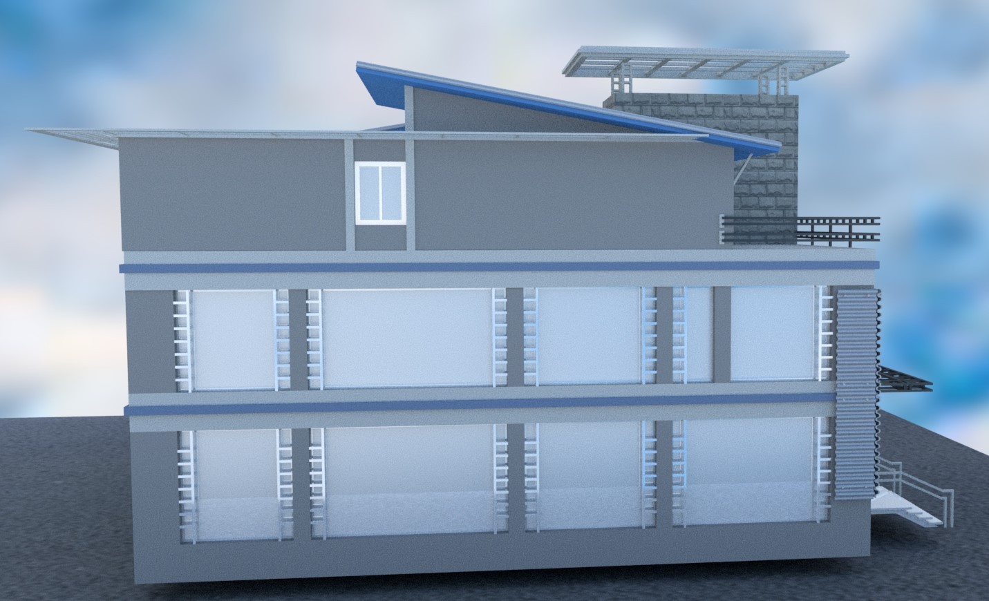 Modern house Free 3D Model - .max .mb .obj .fbx - Free3D