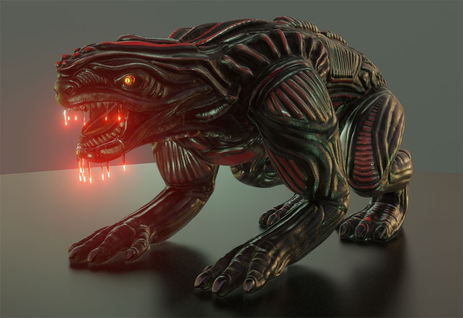 Alien Animal Update in Blender-2.8x Free 3D Model - .blend .unity .obj ...