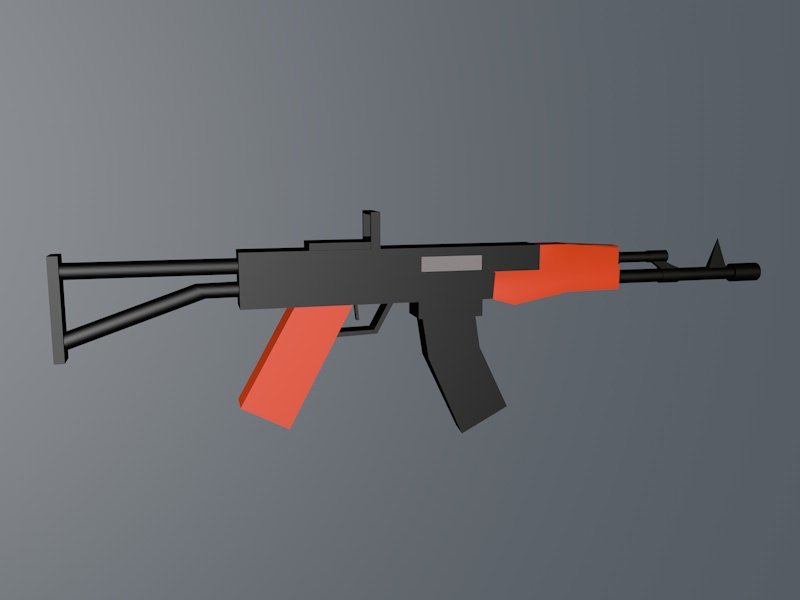Assault Rifle Low Poly Pack #1 Free 3D Model - .3ds .obj .dae .fbx .dxf ...