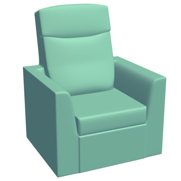 Sillón reclinable angular v1 Modelo 3D gratis - .obj .stl - Free3D